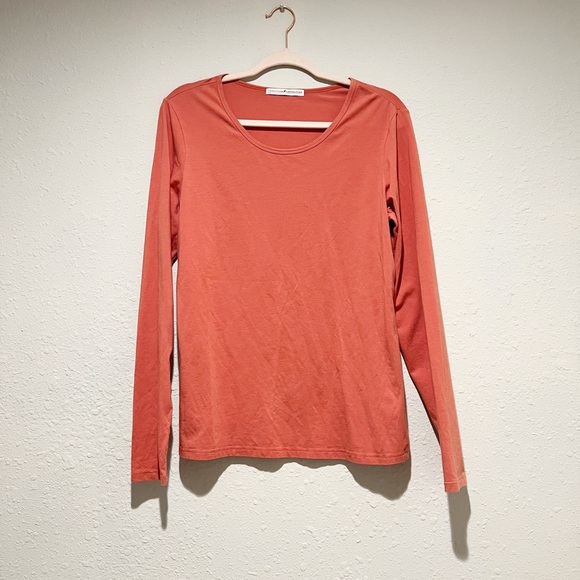 Peruvian Connection | Tops | Peruvian Connection Burnt Orange Pima Cotton Long Sleeve Layering ...